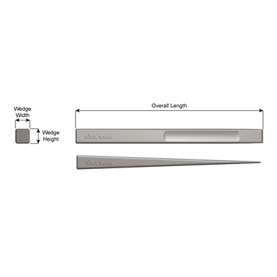 Ajax 875 Carbon Steel Flange Wedge, 11 Inch L X 7/8 Inch W X 7/8 Inch H ...