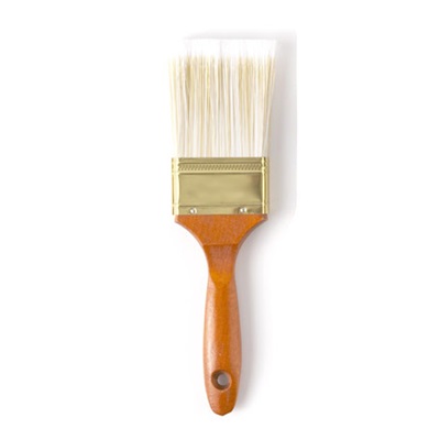 3" Paint Brush - Natural White Bristle; Plain Wood Handle (12/Bx ...