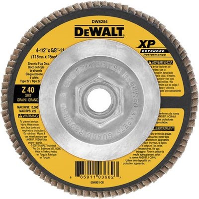 Dewalt Xp Extended Performance Dw8254 40 Coarse Grit Zirconia Type 27 ...