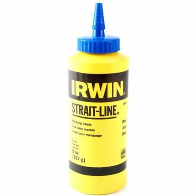 Irwin Strait-Line 64901 8 Oz Bottle Standard Marking Chalk Refill, Blue ...
