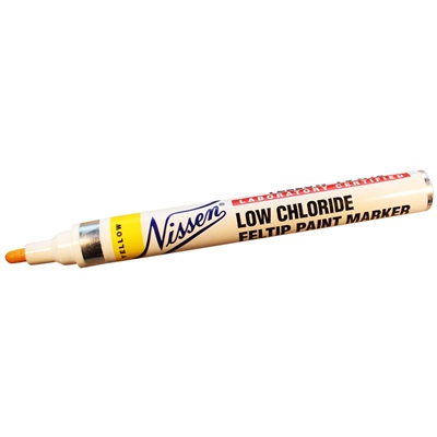 Nissen White Low Chloride Felt Tip Marker 436-00390 NIS00390 - Gas and ...
