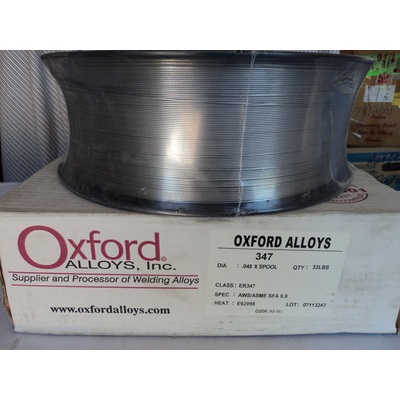 Oxford Alloys Er347 Stainless Steel Welding Wire, .045 Inch Dia., 33 Lb Spool 347.045X33 OXF347 ...