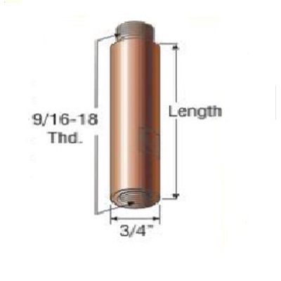 Profax 2 Inch Sub Arc Extension For Lincoln Electric K231, 9/16-18 ...