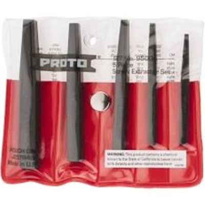 Proto 5 Piece Screw Extractor Set J9500A PRTJ9500A - Gas and Supply