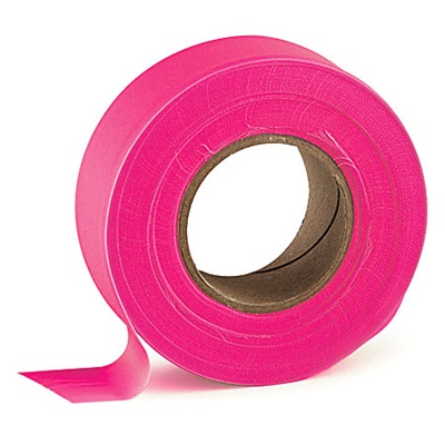 Pink Flagging Tape, 1-3/16" Wide 2 Mil, 300' TAPEFLAGPK TAPEFLAGPK ...